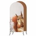 7.2FT Arch Backdrop Covers, Fall Squirrel Wedding Arch Cover Stretchy ...