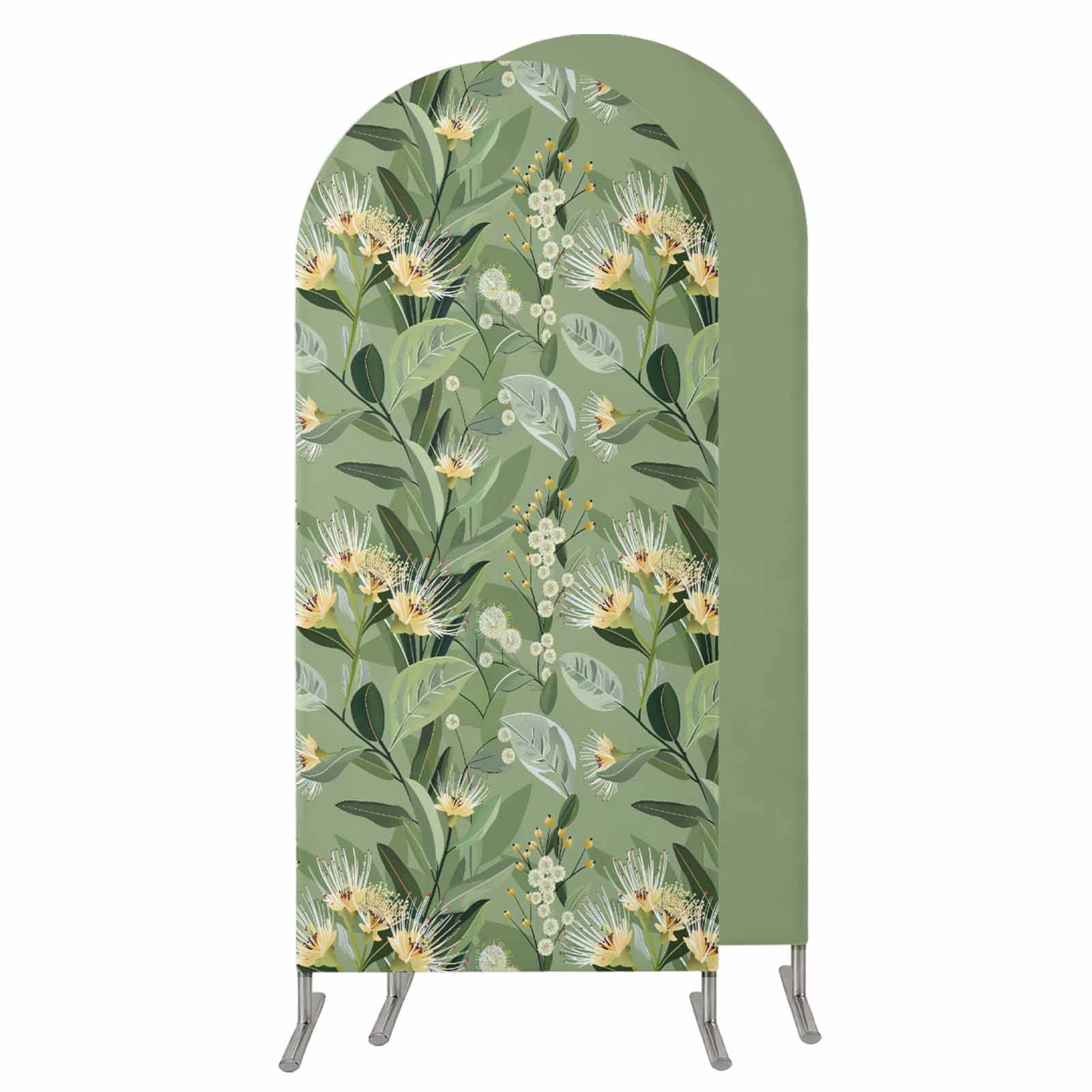 7.2FT Arch Backdrop Covers, Green Summer Botanical Wedding Arch Cover ...