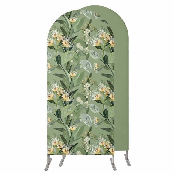 7.2FT Arch Backdrop Covers, Green Summer Botanical Wedding Arch Cover ...