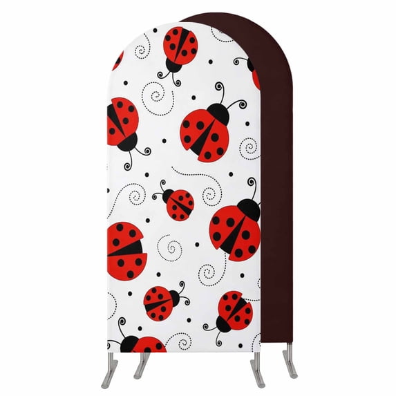7.2FT Arch Backdrop Covers, Ladybug Wedding Arch Cover Stretchy ...
