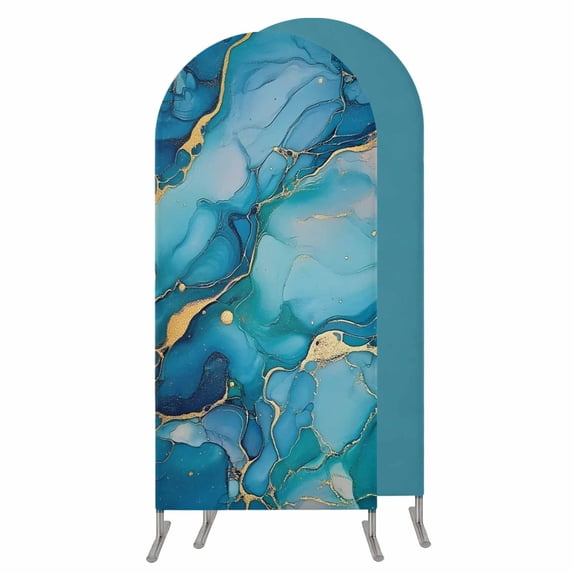 7.2FT Arch Backdrop Covers, Modern Turquoise Wedding Arch Cover ...