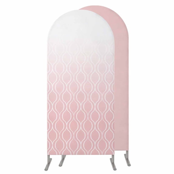 7.2FT Arch Backdrop Covers, Moroccan Pink Wedding Arch Cover Stretchy ...