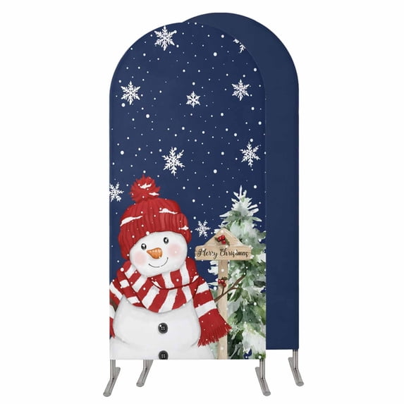 7.2FT Arch Backdrop Covers, Navy Blue Christmas Wedding Arch Cover ...