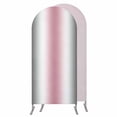 7.2FT Arch Backdrop Covers, Pink Grey White Wedding Arch Cover Stretchy ...