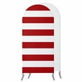 7.2FT Arch Backdrop Covers, Red Stripes Wedding Arch Cover Stretchy ...