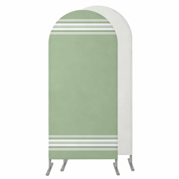 7.2FT Arch Backdrop Covers, Sage Green Wedding Arch Cover Stretchy ...