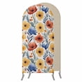7.2FT Arch Backdrop Covers, Spring Floral Wedding Arch Cover Stretchy ...