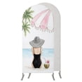 7.2FT Arch Backdrop Covers, Summer Beach Girl Wedding Arch Cover ...
