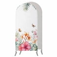 7.2FT Arch Backdrop Covers, Summer Tropical Wedding Arch Cover Stretchy ...