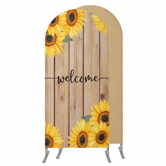 7.2FT Arch Backdrop Covers, Sunflower Wedding Arch Cover Stretchy ...