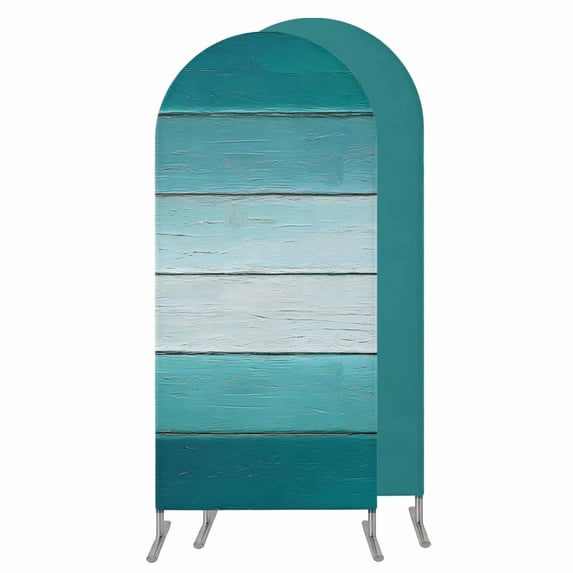 7.2FT Arch Backdrop Covers, Teal Turquoise Wedding Arch Cover Stretchy ...