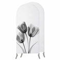 7.2FT Arch Backdrop Covers, Tulip Black White Wedding Arch Cover ...