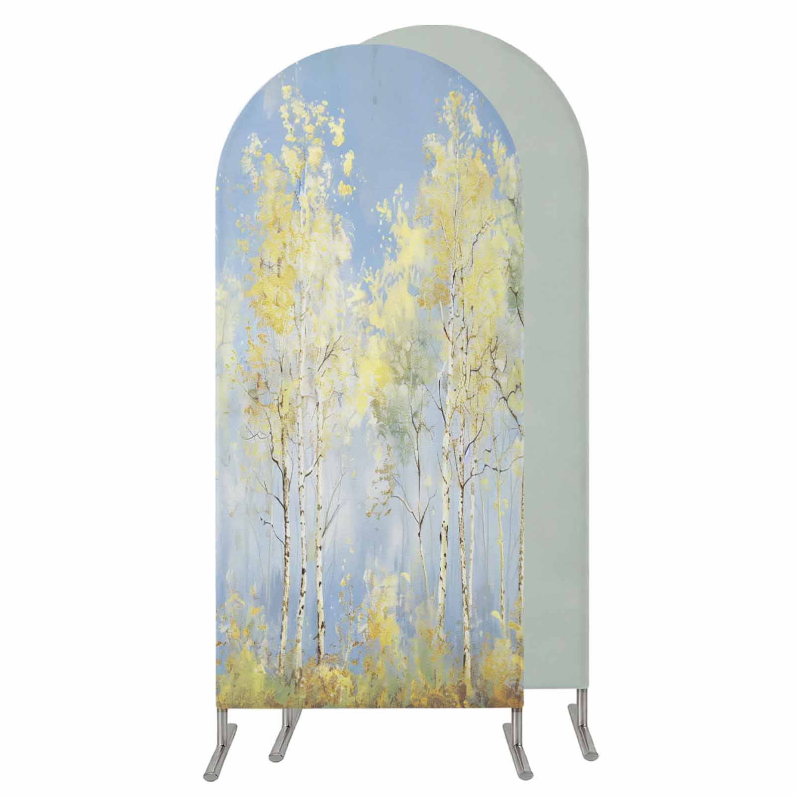 7.2FT Arch Backdrop Covers, Yellow Blue Vintage Wedding Arch Cover ...