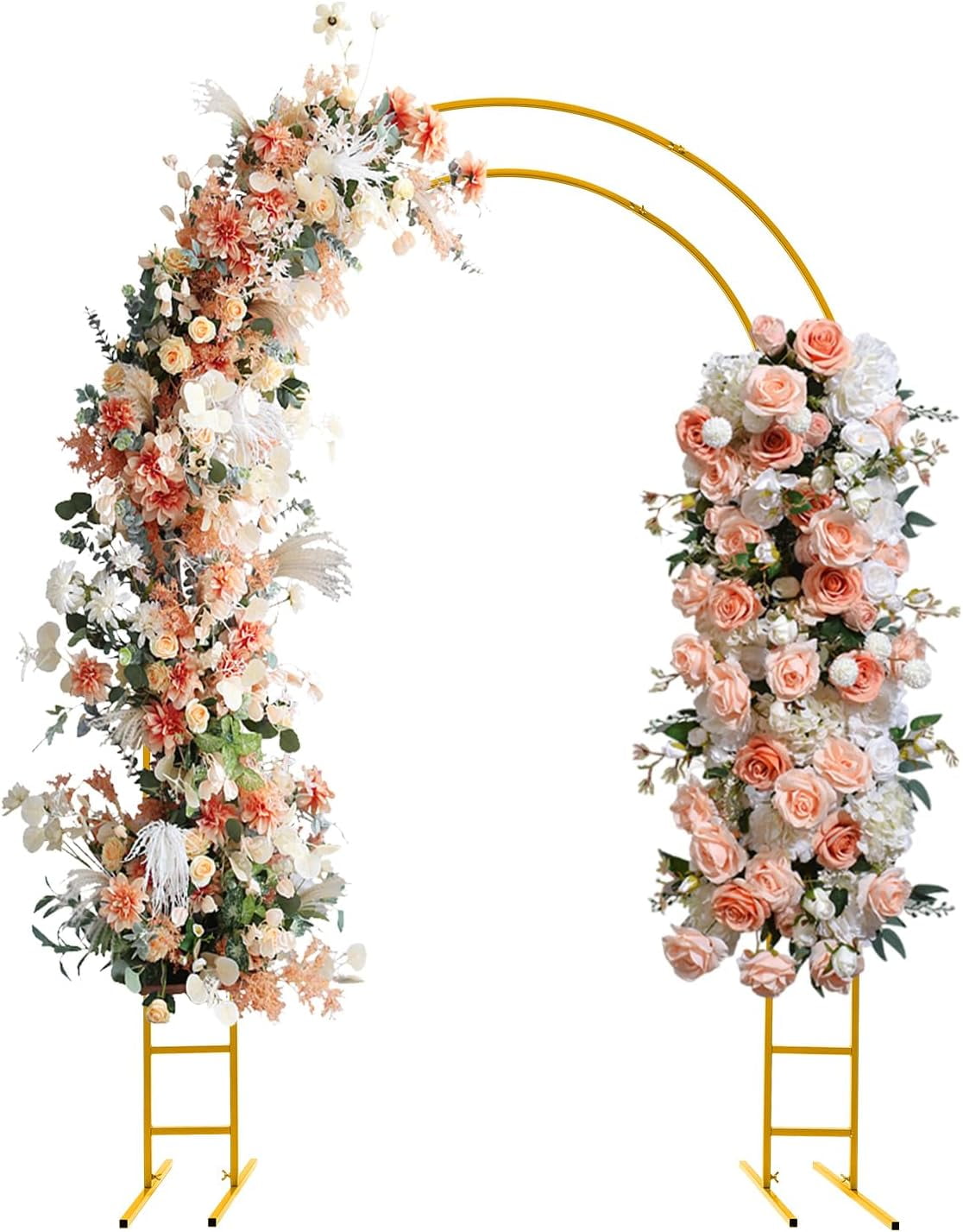 7.2FT Double Arch Backdrop Stand, Metal Open Arch Backdrop Frame ...