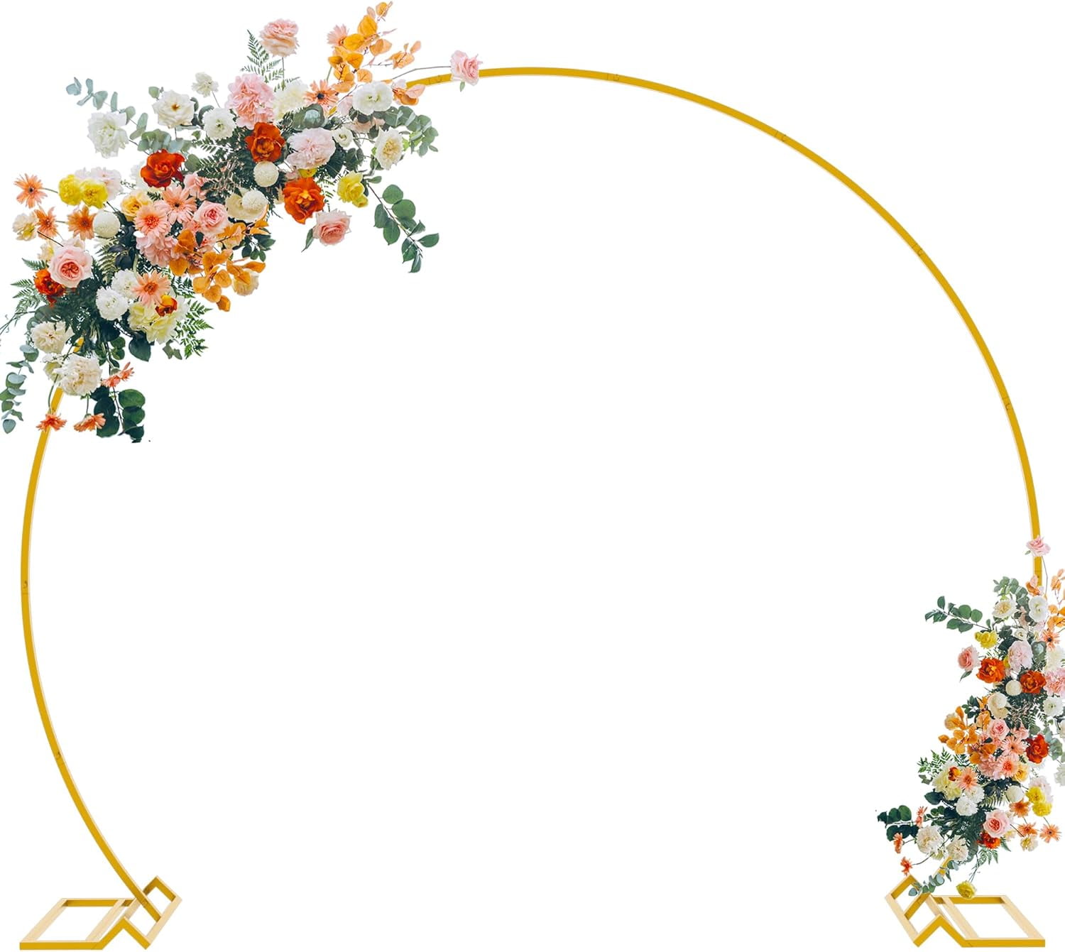 7.2FT Gold Round Backdrop Stand Metal Circle Balloon Arch Frame Large ...