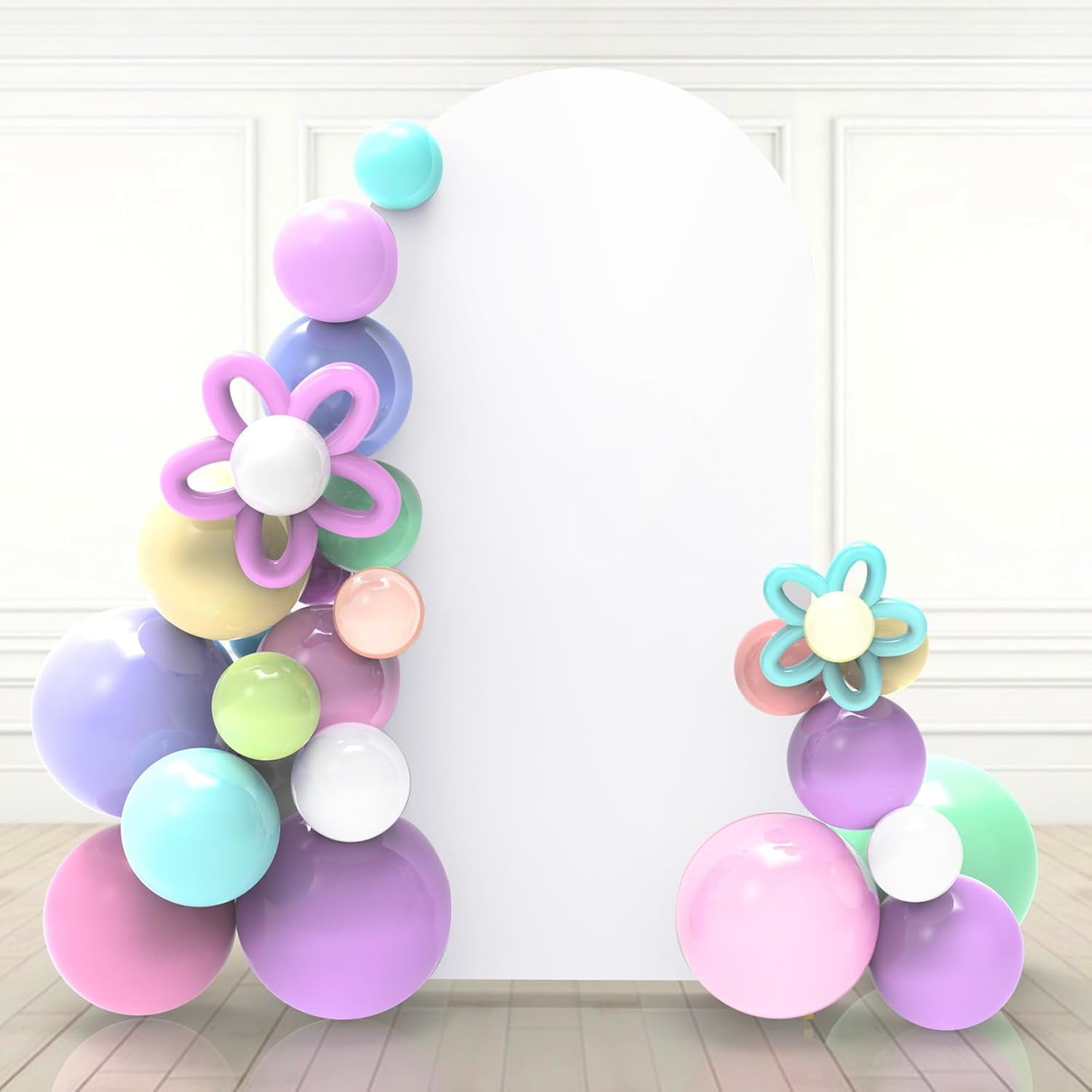 7.2FT Purple Wedding Arch, Spandex Fitted Arch Backdrop for Photography ...