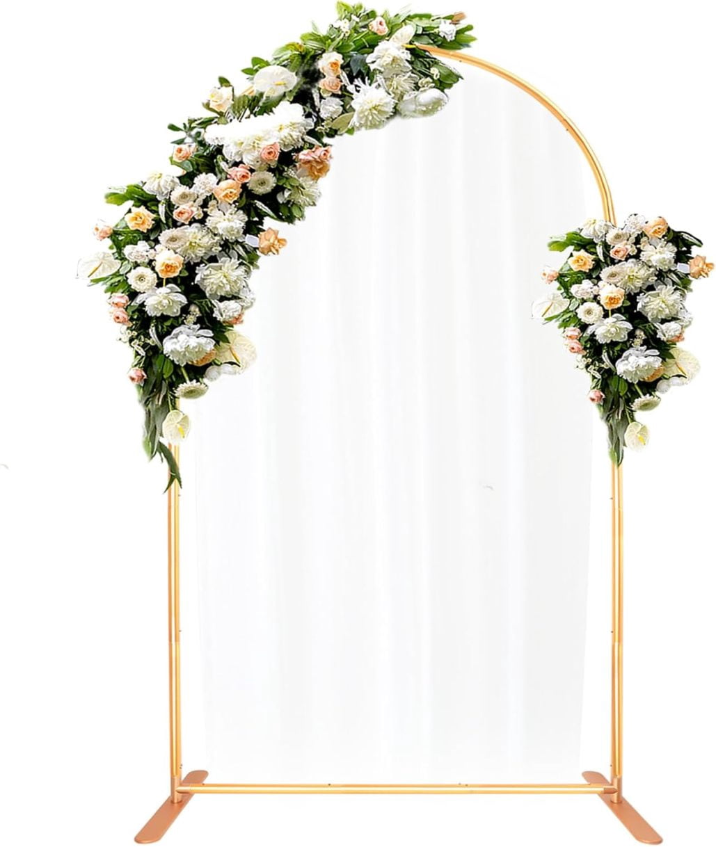 7.2FT Wedding Arch Backdrop Stand Aluminum Arch Frame Gold Metal ...