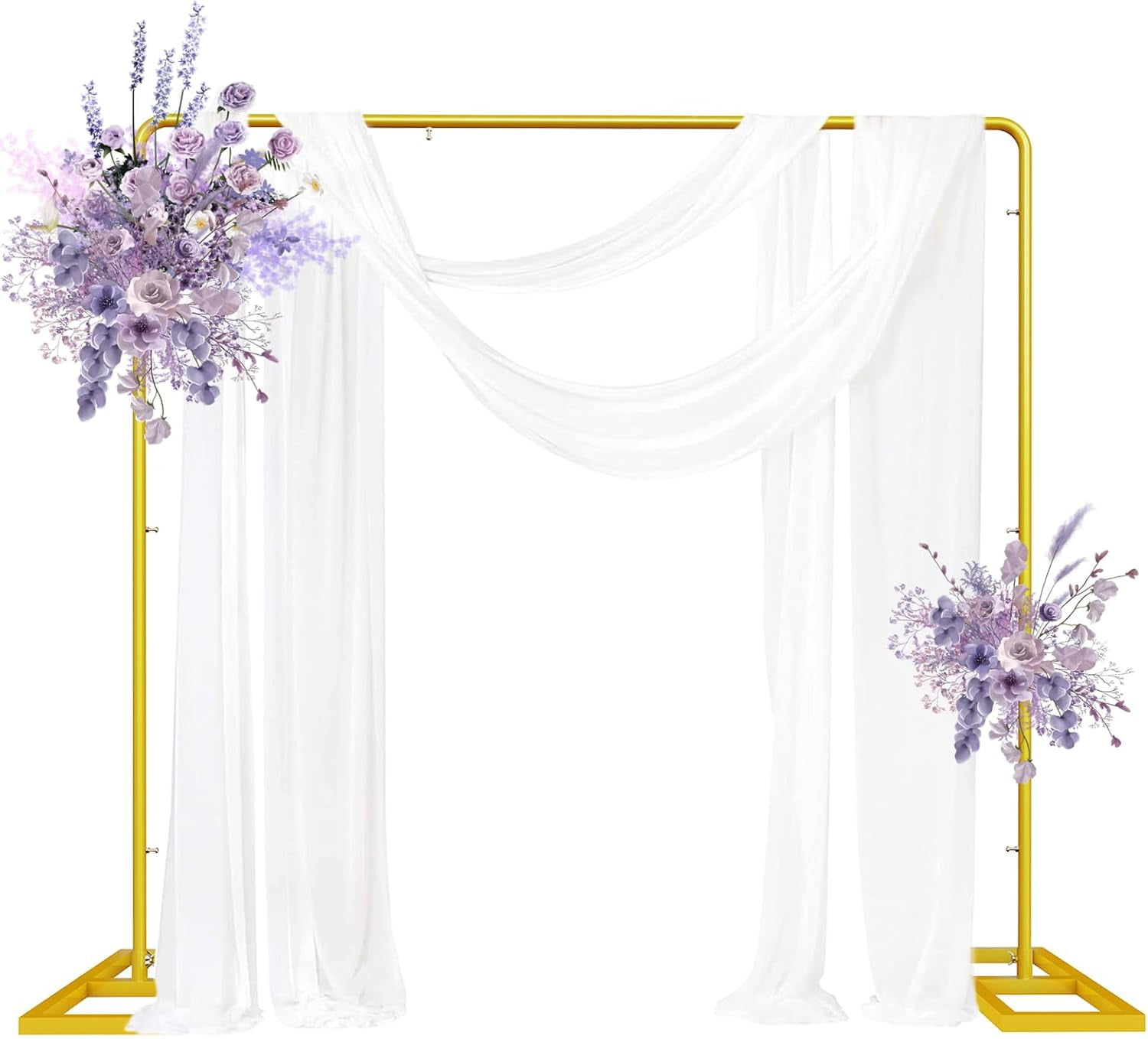 7.2Ft Metal Arch Backdrop Stand - Gold Square Stand for Wedding ...