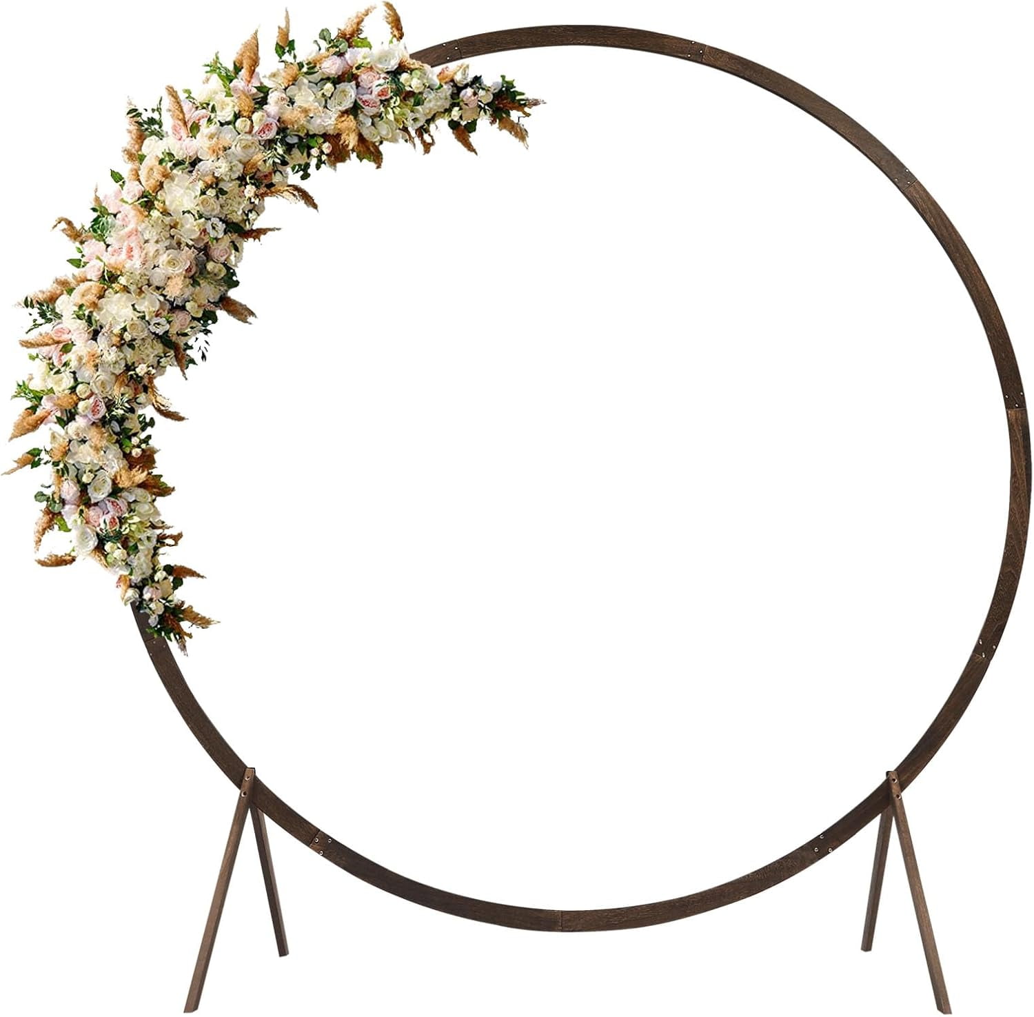 7.2Ft Round Wedding Arch Backdrop Stand, Rustic Wedding Arches for ...