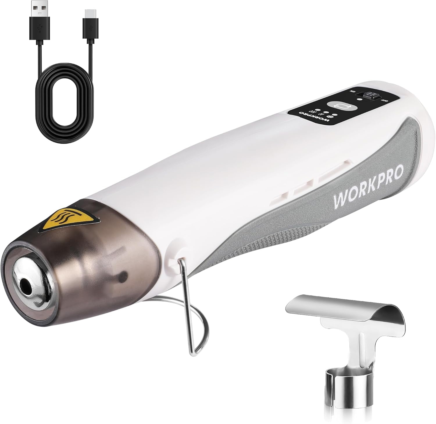 7.2V Mini Cordless Heat Gun, 680℉ Hot Air Gun with Reflector Nozzle, 3 ...