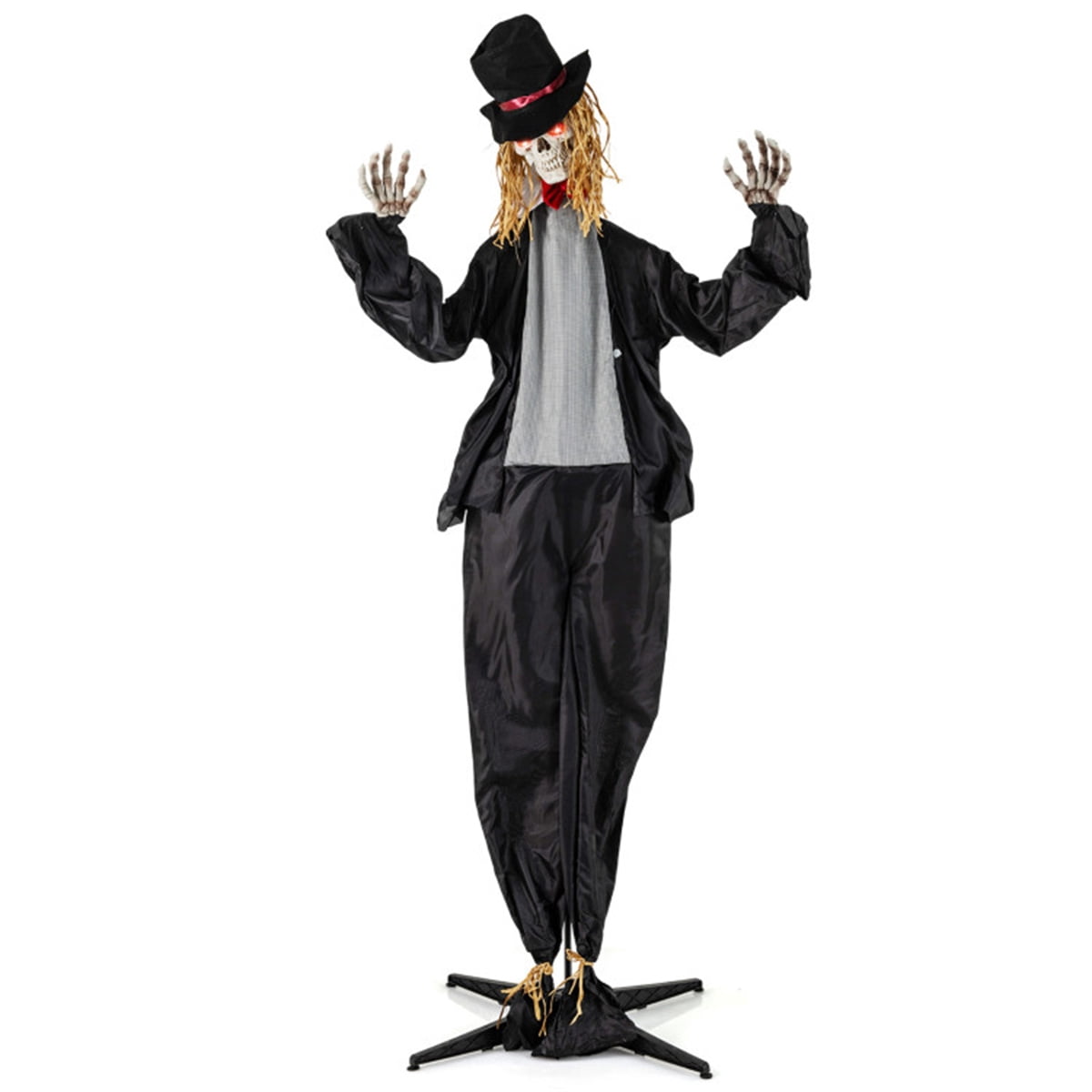 7.2ft Life-Size Animated Halloween Groom Prop - Sound-Activated, Black ...