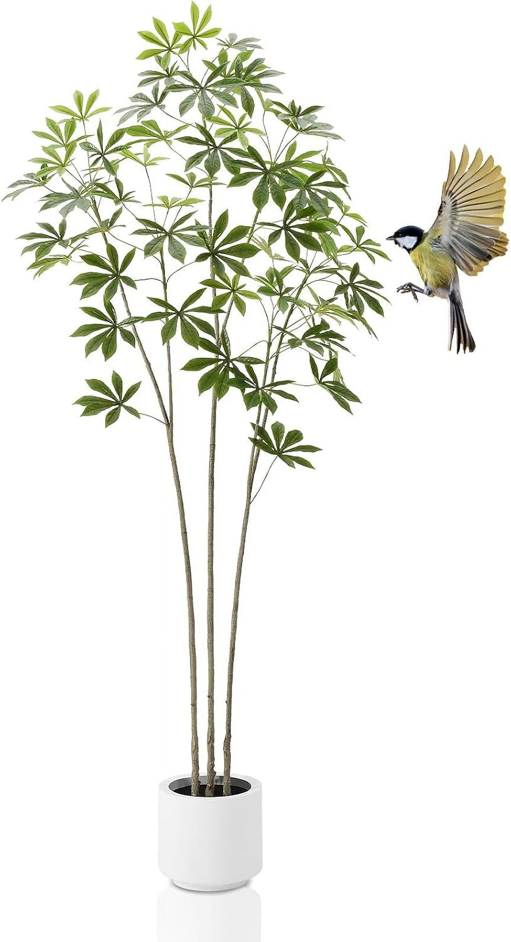 7.2ft Luxury Artificial Tree, Premium Cassava Leaves Fake Tree, Large ...