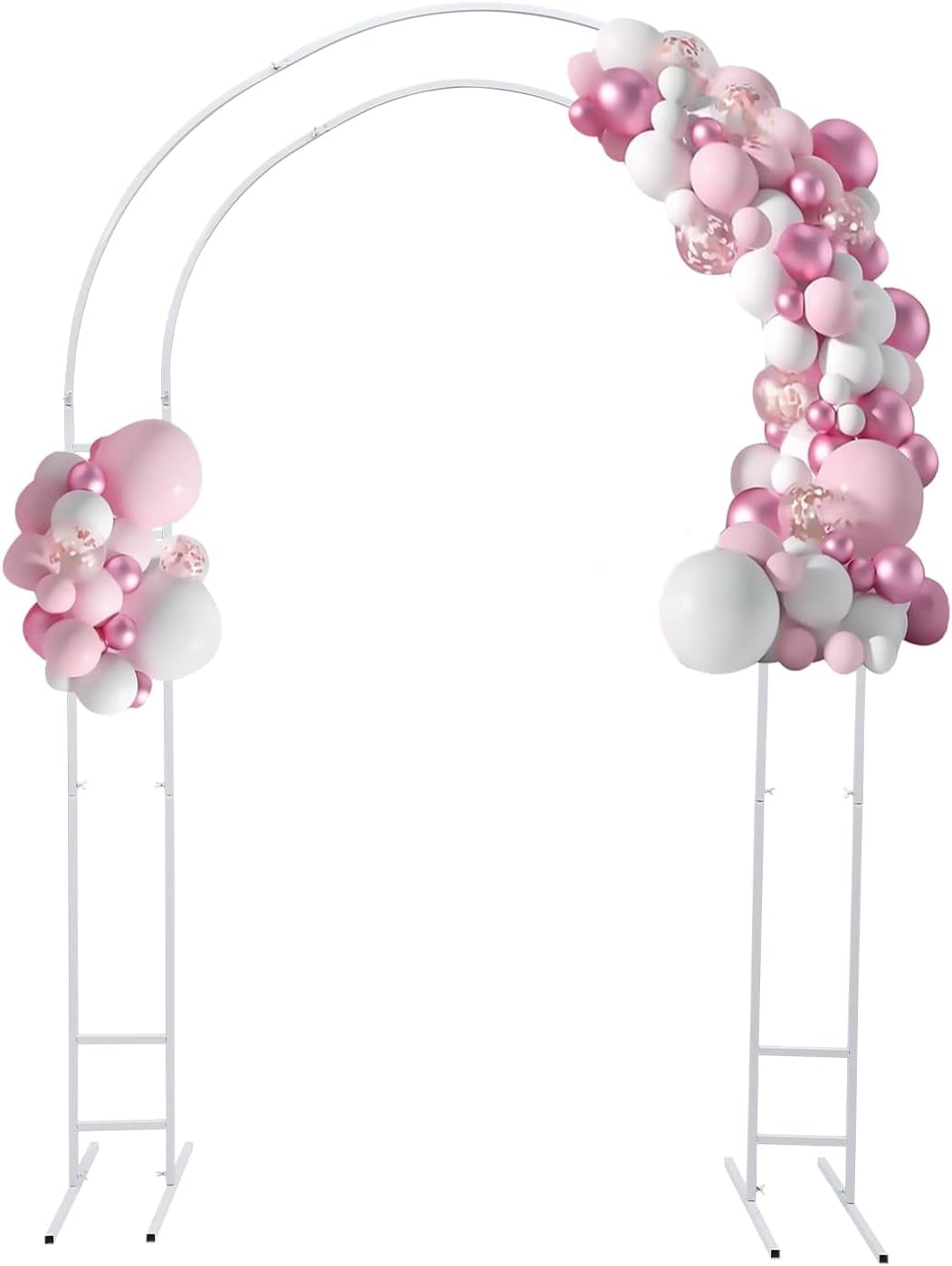 7.2ft Metal Wedding Arch, Double Balloon Arch Backdrop Frame U Shaped ...