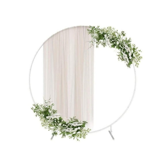 7.2ft Wedding Arch Round Backdrop Stand Christmas Metal Circle Balloon ...
