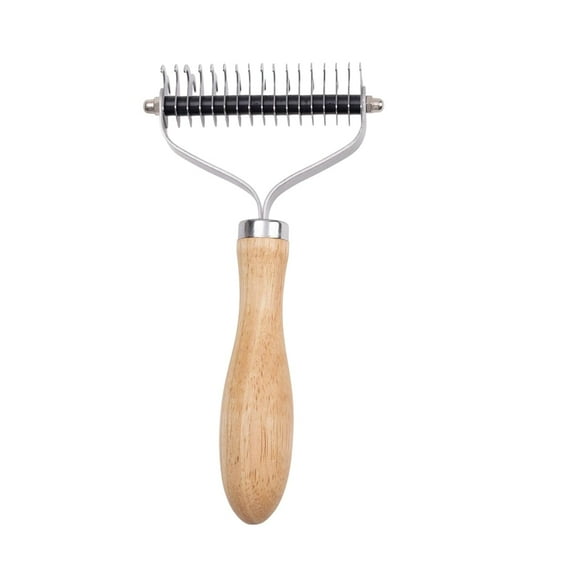 7.2inch Pet Dematting Comb for Dogs and Cats with Wood Handle, Pet ...