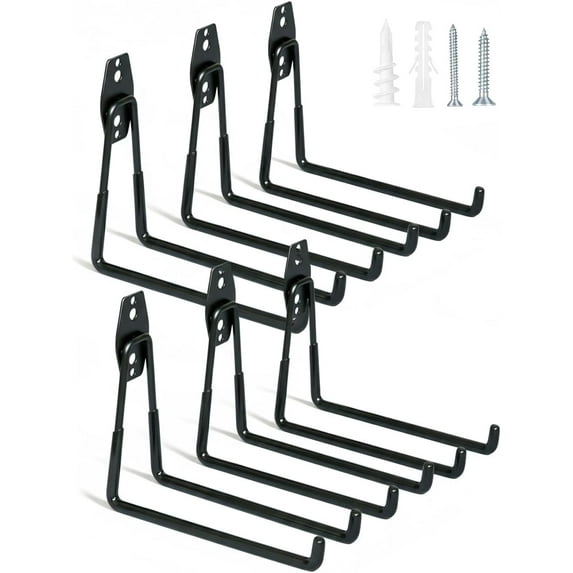 7.3'' Heavy Duty Garage Hooks, 6 Pack Wall Mount Garage Storage Hooks ...