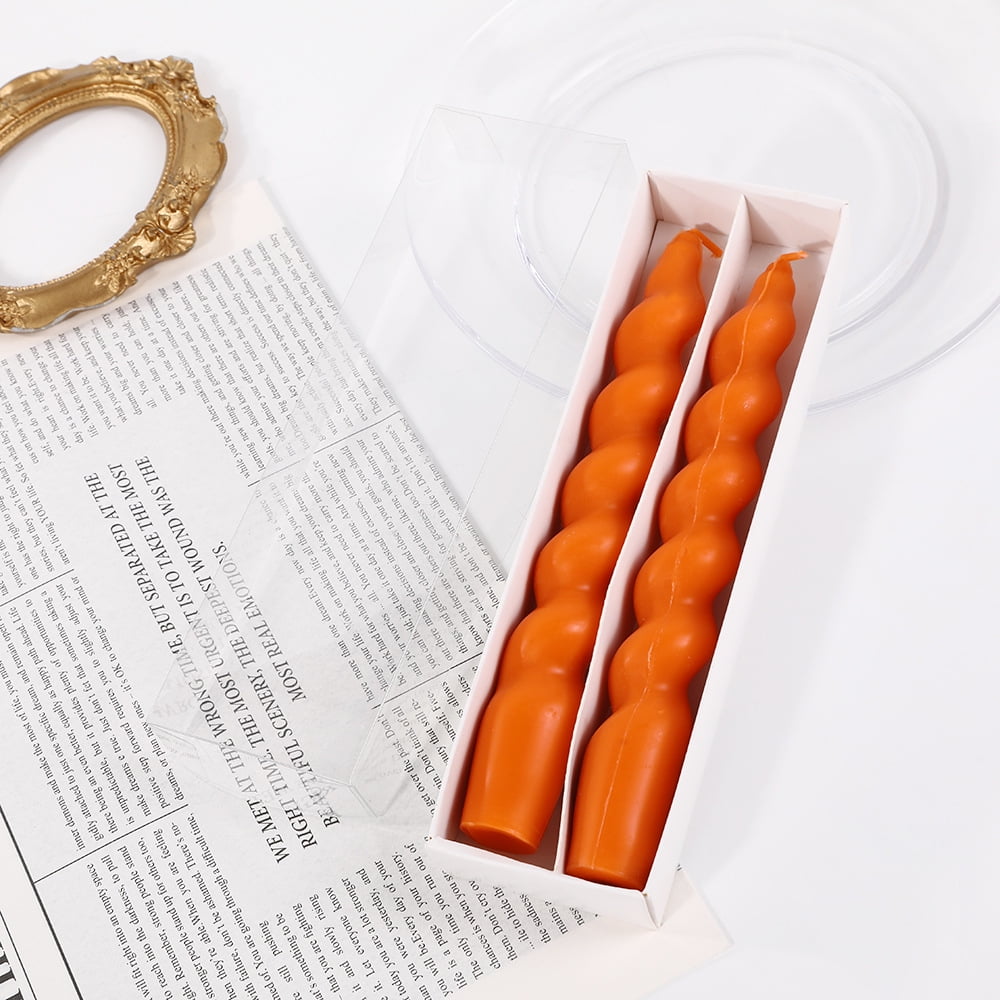 7.3 Inch Spiral Taper Candles Unscented Twisted Candlesticks for Dinner ...