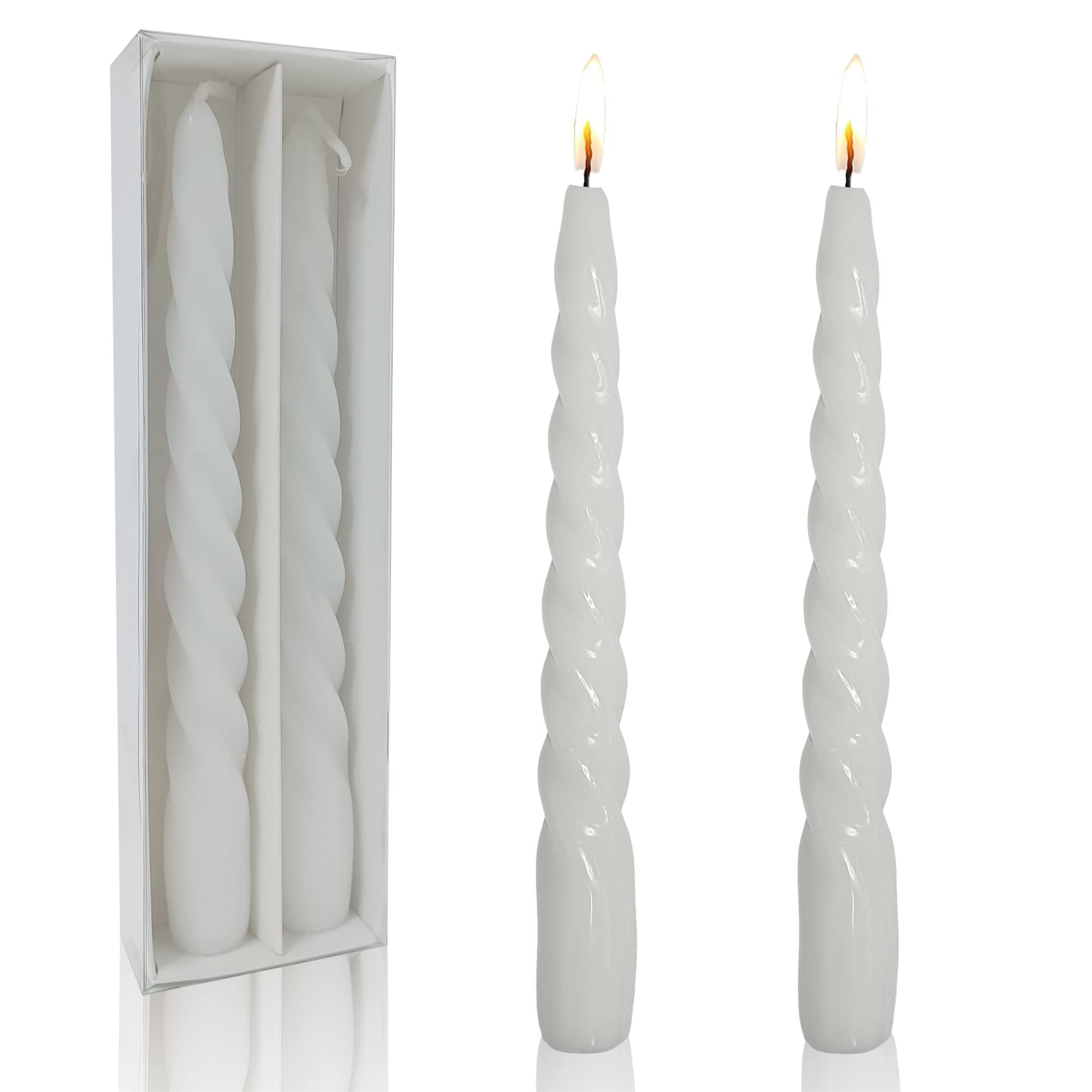 7.3 inch Unscented Candles White Taper Candles Dripless Candle Sticks ...