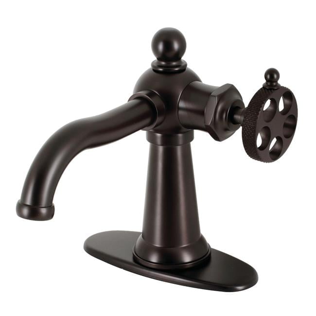 7.31 in. Webb Single-Handle Bathroom Faucet with Push Pop-Up, Oil ...