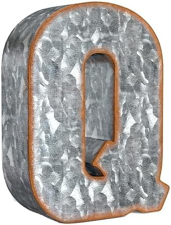 7" Metal Letters for Wall Decor - 3D Letter Q for Hanging & Free ...