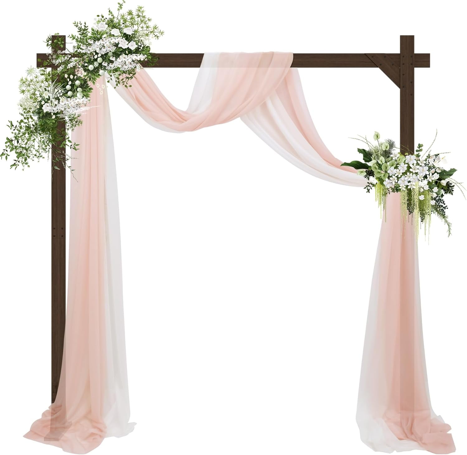 7.38FT Wooden Wedding Arch Wood Square Arch Backdrop Stand for Ceremony ...
