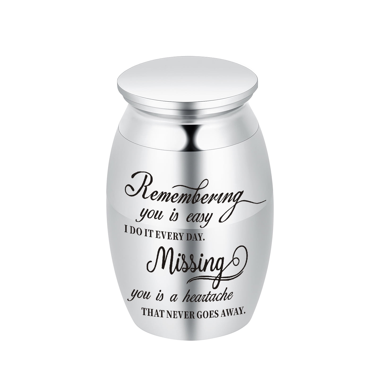 7*4.5cm Stainless Steel Small Urn for Cremation Ashes Keepsake Family Pet Friend Memorial Mini ...