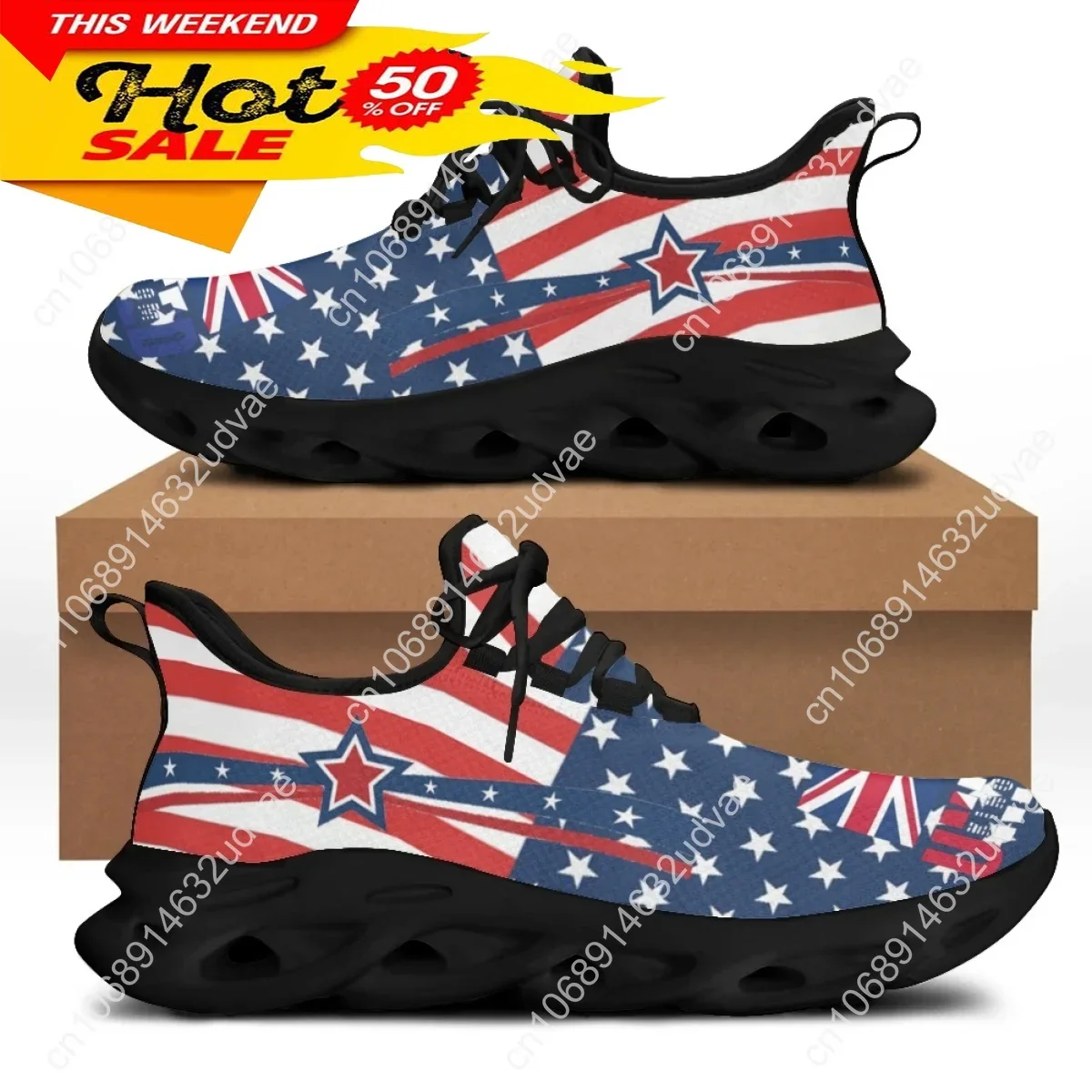 7.4 American Flag Statue of Liberty Print Flat Shoes for Women Cool ...