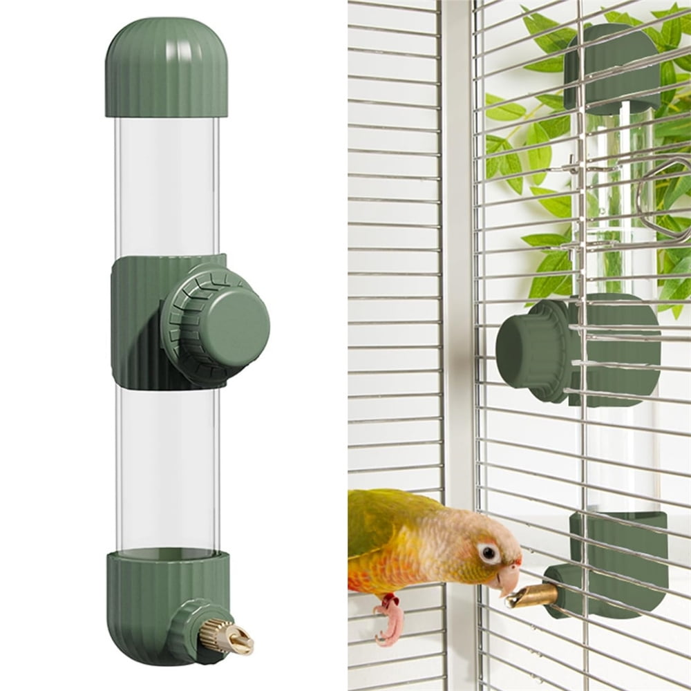7.4 Fl Oz Plastic Parrot Water Feeder with Spring Valve,Clear Bird ...