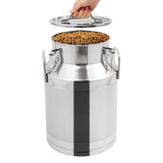 7.4 Gal 304 Stainless Steel Milk Can, Sealed Liquid Storage Bucket with ...