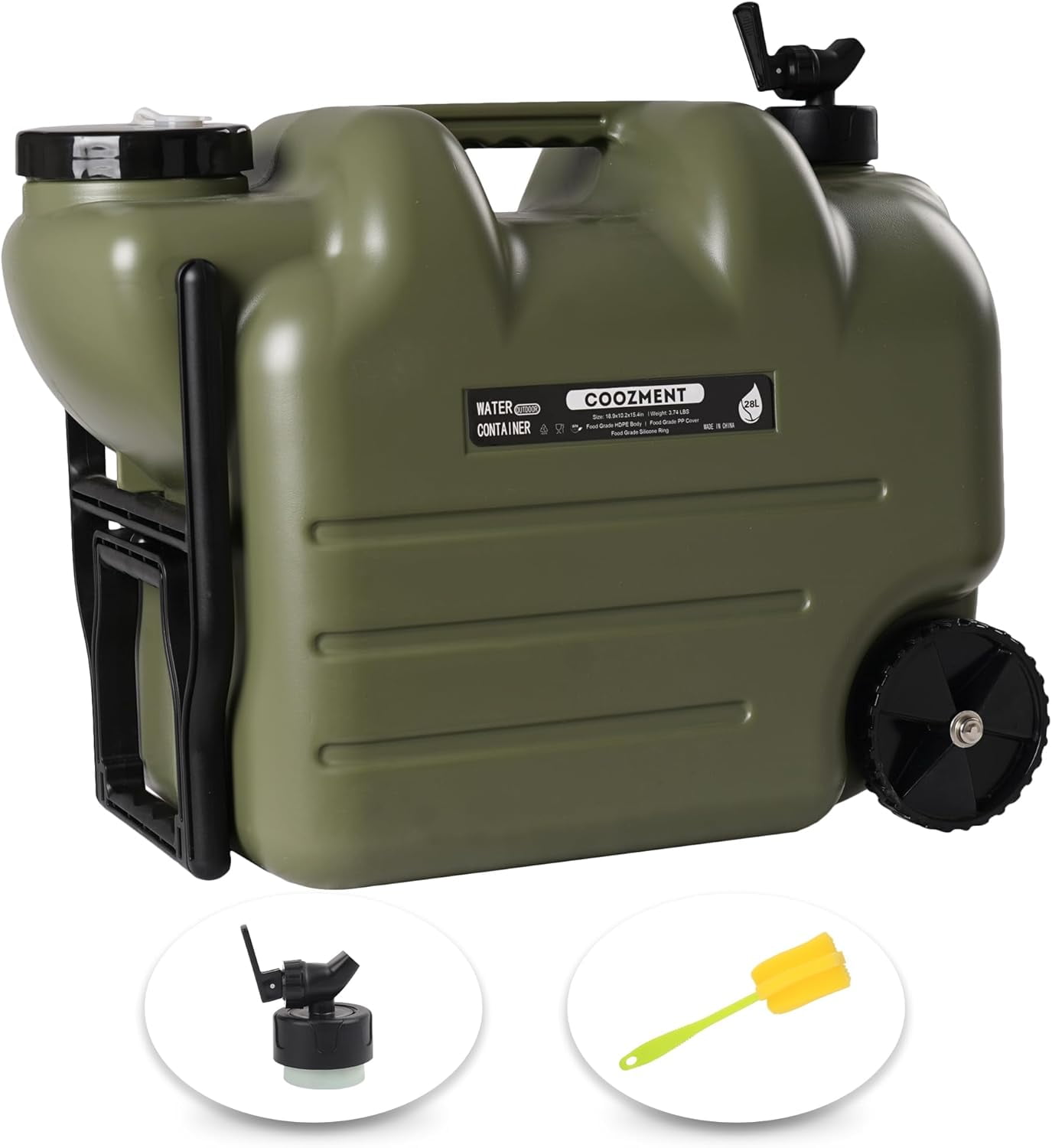 7.4 Gallon (28L) Portable Water Containers with Spigot, BPA Free Water ...