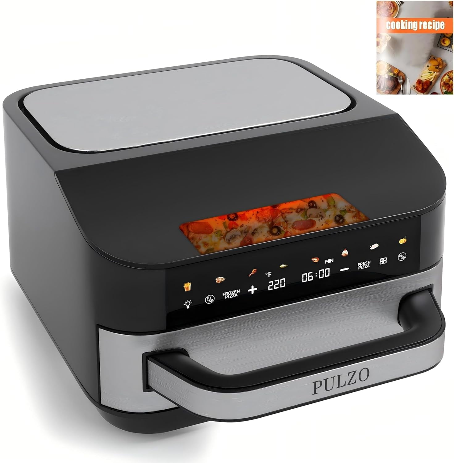 7.4 Qt Digital Air Fryer, Large Family 13" Pizza Airfryer, One-Touch ...