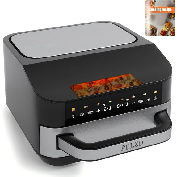 7.4 Qt Digital Air Fryer, Large Family 13" Pizza Airfryer, One-Touch ...