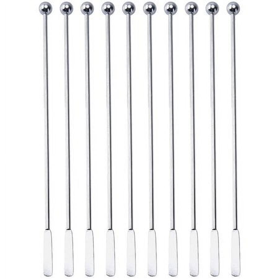 7.4" Stainless Steel Coffee Beverage Stir Sticks Cocktail Stirrers ...