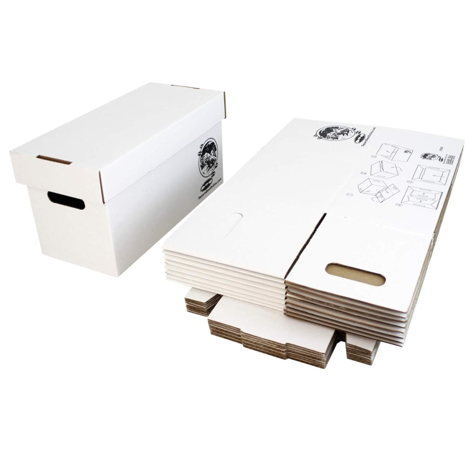 7" 45rpm Vinyl Record Storage Box - Sturdy Cardboard with Removable Lid ...