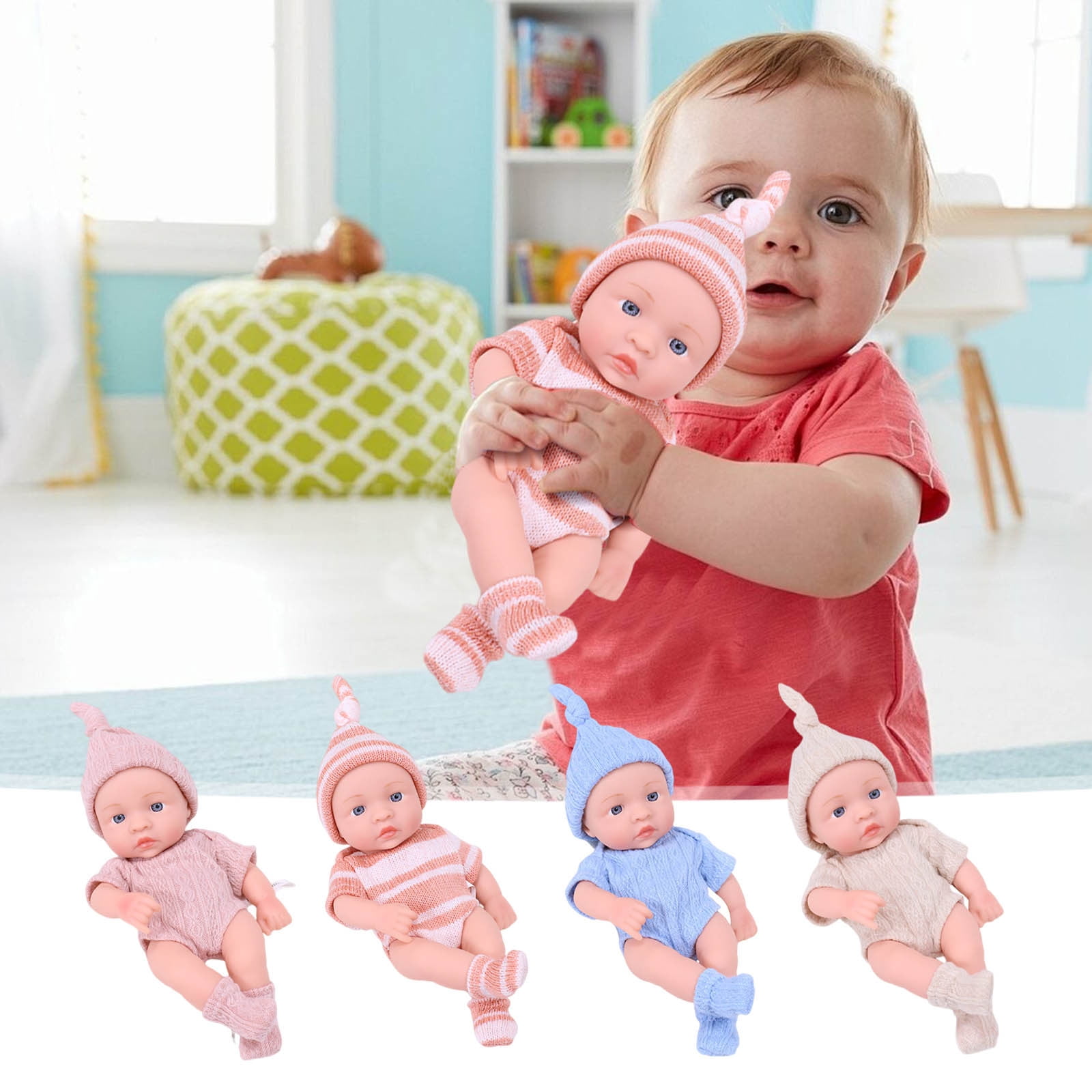 7.48 Inch Soft Newborn Dolls, Vinyl Baby Doll Set, Realistic Look ...