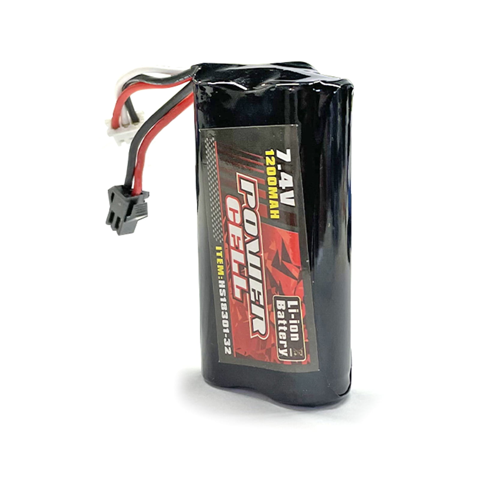 7.4V 1200mAh RC Li-ion Battery Set w/ USB Cable Wire Durable Wire Large ...