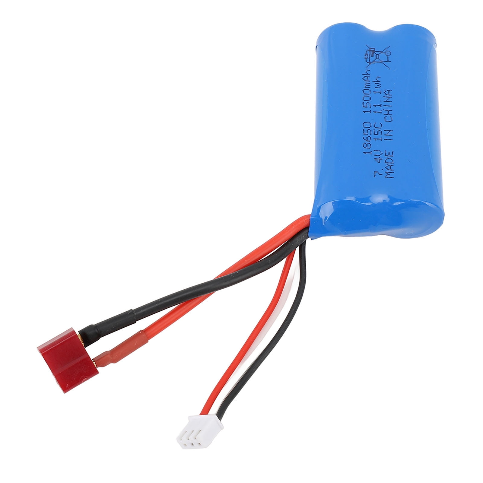 7.4V 15C RC Car Battery, 1500mAh LiPo With T,Plug Longer Run Times Safe ...