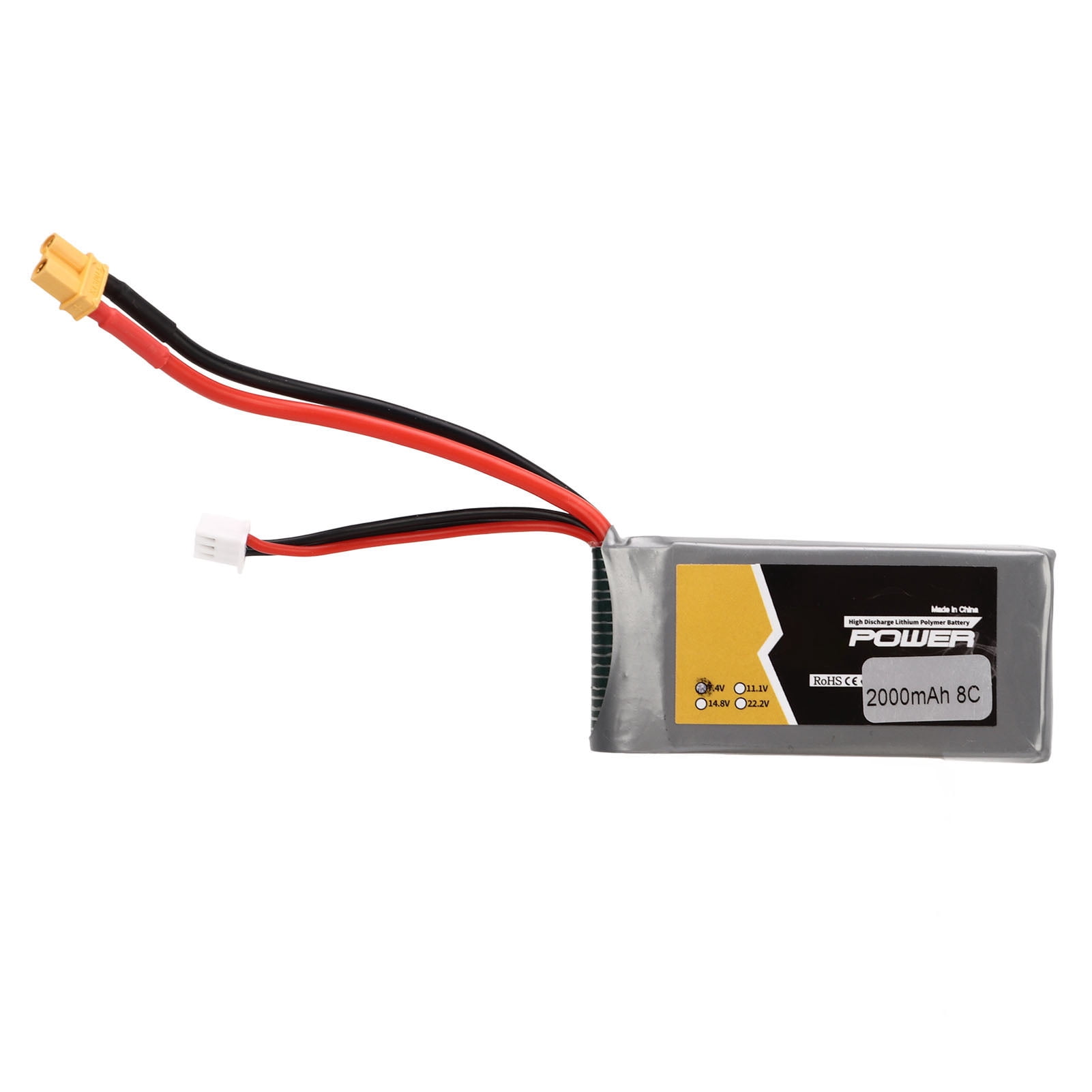 7.4V 2000mAh Li,Poly Battery, High Performance RC Upgrade, Ideal for ...