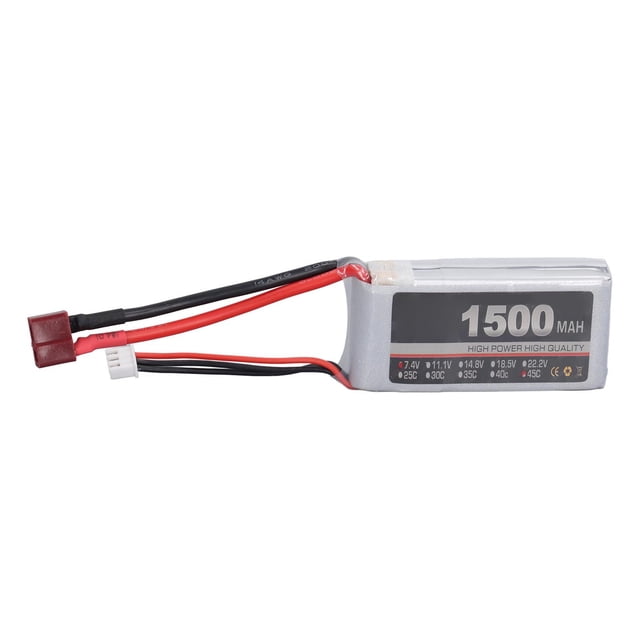 7.4V 2S 1500mAh 45C LiPo Battery High Rate LiPo Battery for Remote ...