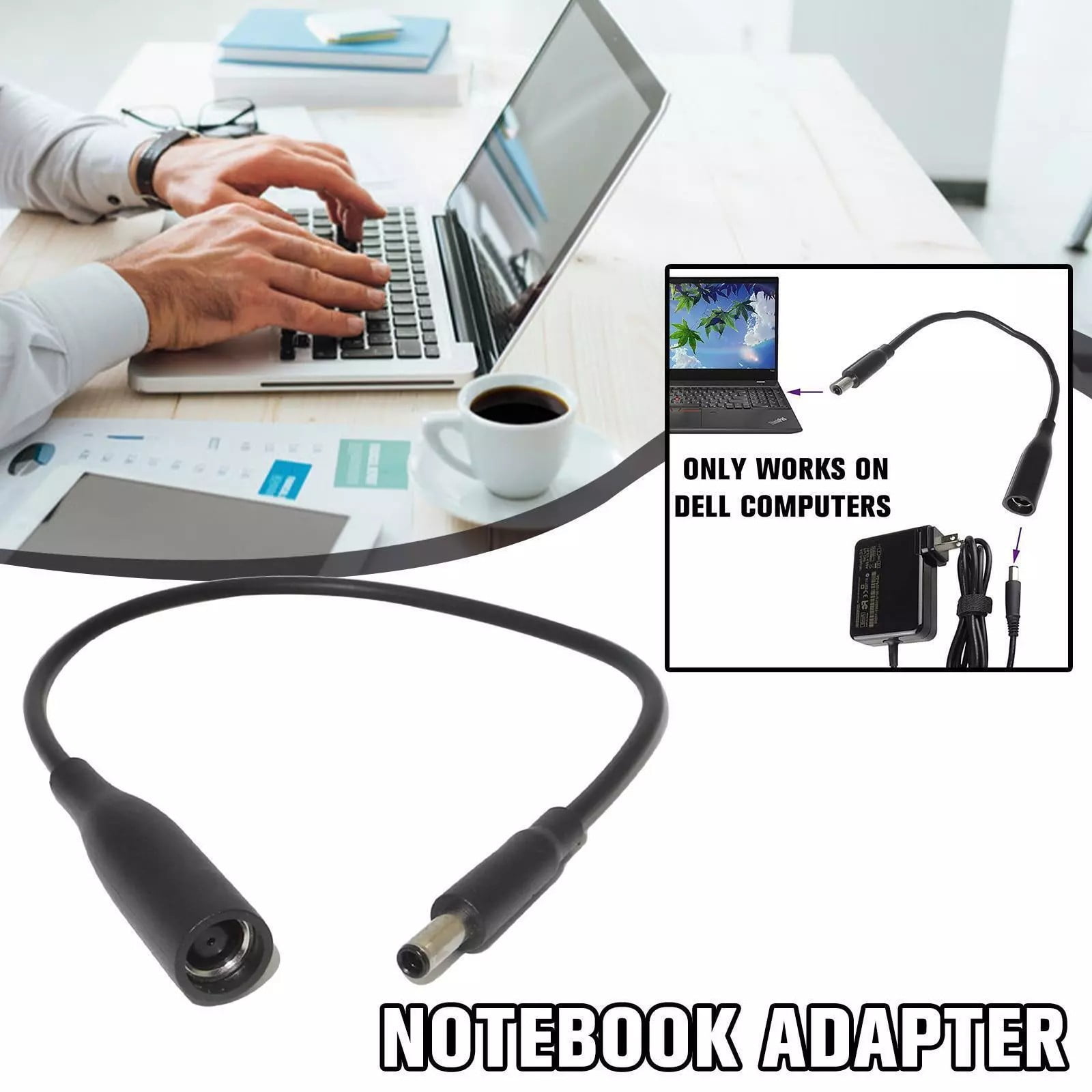 7.4mm to 4.5mm Dc Power Converter Cable Suitable for Del L Power ...